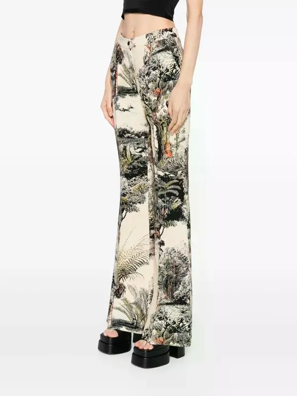 ISABEL SANCHIS Printed Wide Leg Trousers