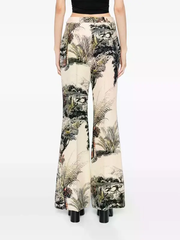 ISABEL SANCHIS Printed Wide Leg Trousers