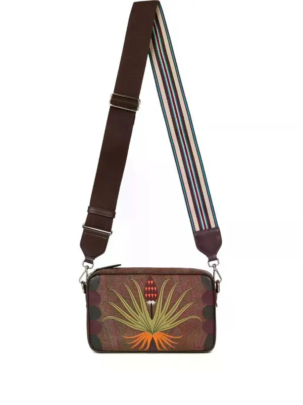 Etro Small Arnica Paisley-embroidered Shoulder Bag - Brown