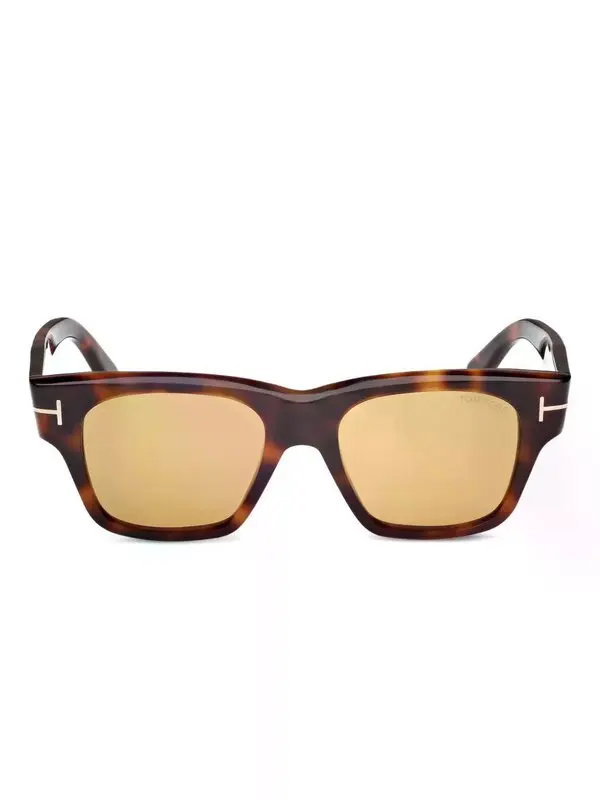 TOM FORD Tortoiseshell Square Sunglasses - Brown