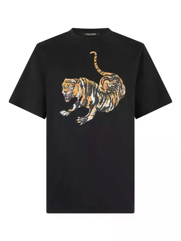 Roberto Cavalli Graphic-print T-shirt - Black