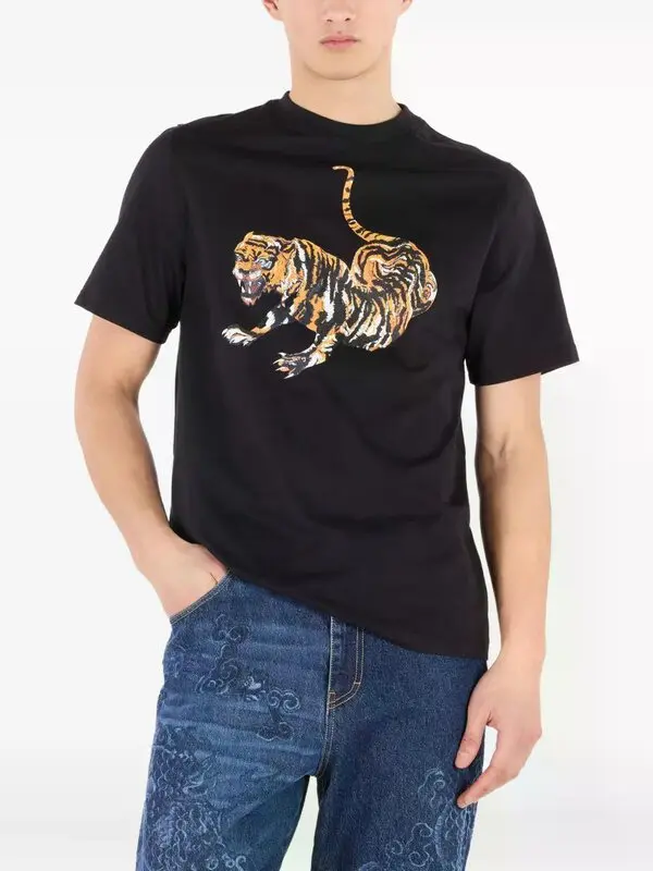 Roberto Cavalli Graphic-print T-shirt - Black