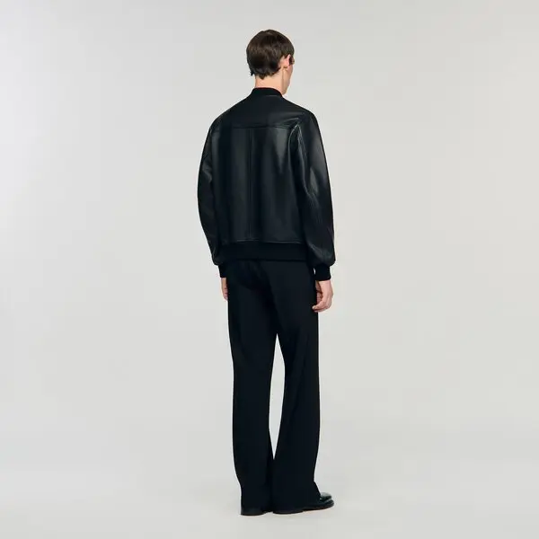 Sandro Leather Jacket - Black