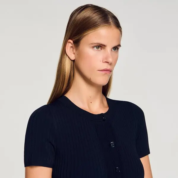 Sandro Knit Maxi Dress - Navy Blue