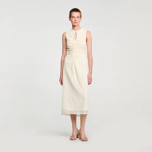 sandro geometric lace dress Sandro Floral guipure Mini dress