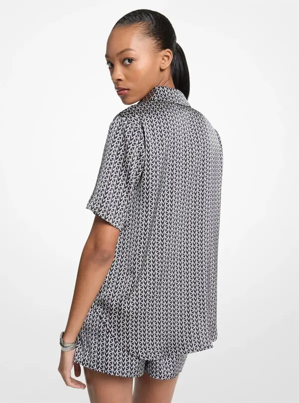 Michael Kors Mk2000 Logo Camp Shirt