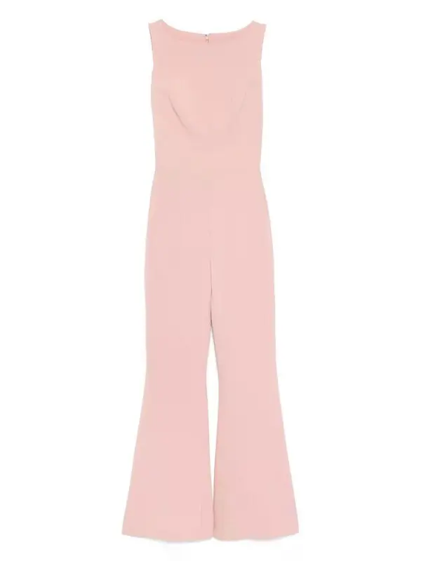 ISABEL SANCHIS Boatneck Flare Jumpsuit - Pink