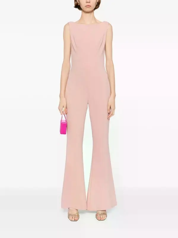 ISABEL SANCHIS Boatneck Flare Jumpsuit