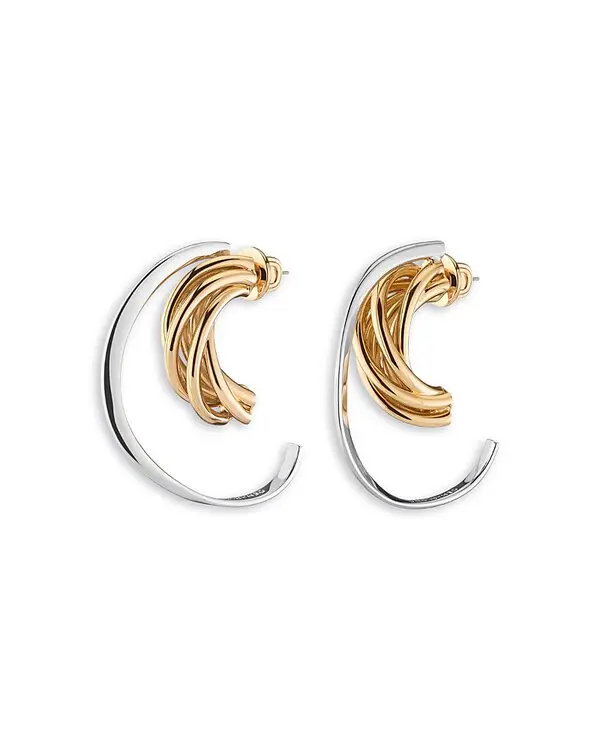 Demarson Chelsea Hoop Earrings - Two Tone