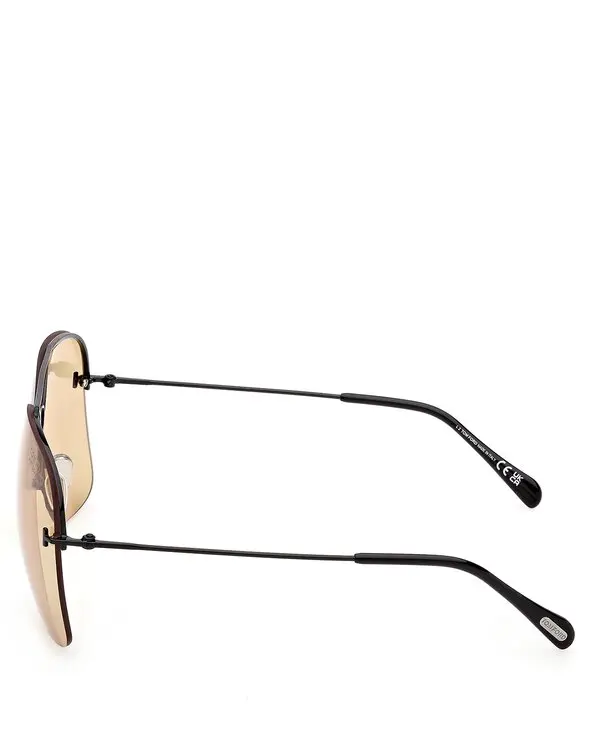 TOM FORD Pilot Sunglasses, 64mm - Black/brown