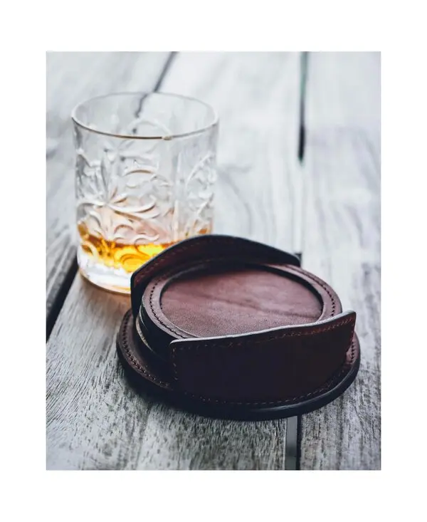 KORCHMAR Frost Coaster, Set Of 4 - Espresso