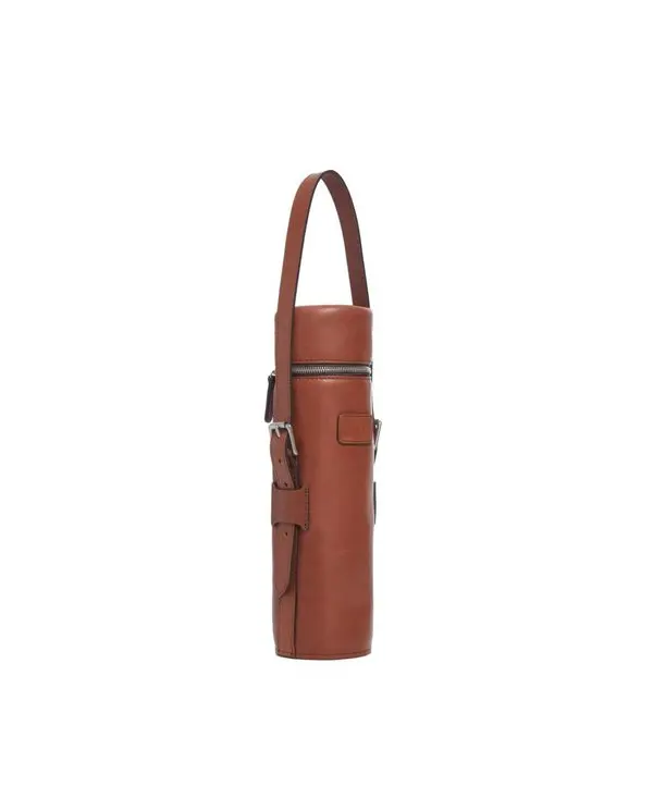 KORCHMAR Bellevue Leather Single Bottle Bag - Brown