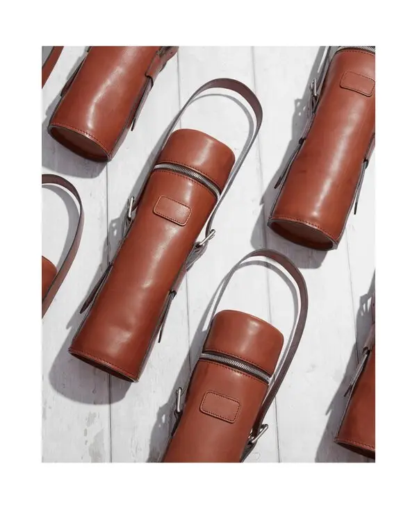 KORCHMAR Bellevue Leather Single Bottle Bag - Brown