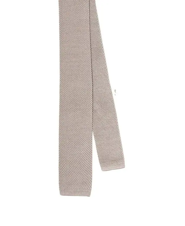 Robert Talbott Redford Silk Knit Necktie - Metallic Silver