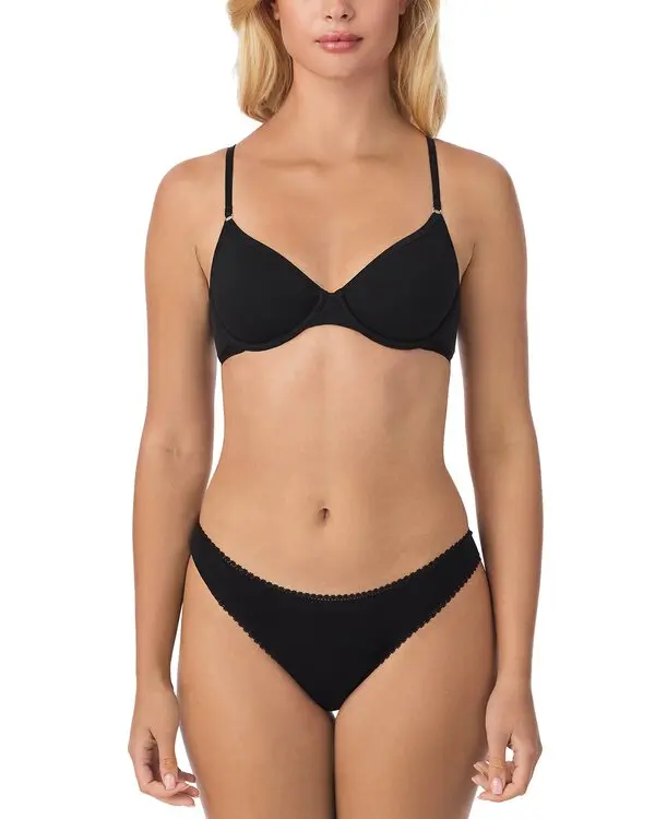 ON GOSSAMER Cabana Cotton Unlined Underwire Bra - Black