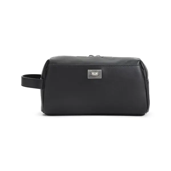 Balenciaga Leather Rodeo Toiletry Pouch - Black