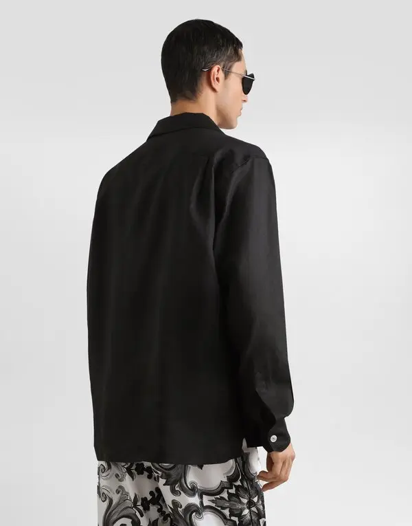 Dolce & Gabbana Hawaii Linen Canvas Shirt