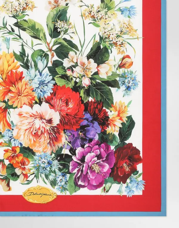 Dolce & Gabbana 70x70 Silk Twill Foulard - Multicolor