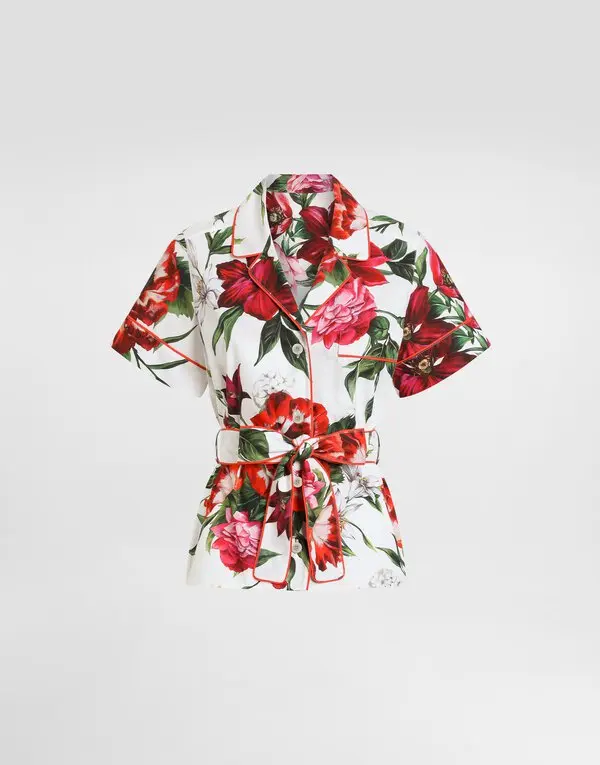 Dolce & Gabbana Flower- Poplin Shirt - Print