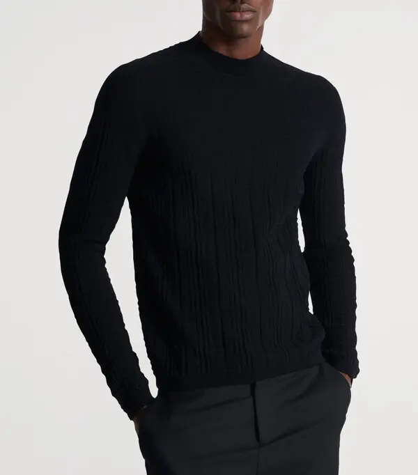 Balmain Silk-cotton Pullover Sweater - Black
