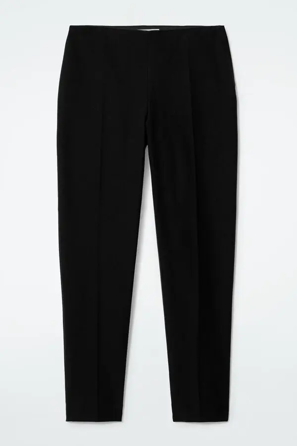 Cos Slim-leg Cropped Trousers - Black