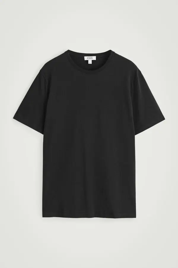 Cos Cotton Crew-neck T-shirt - Black