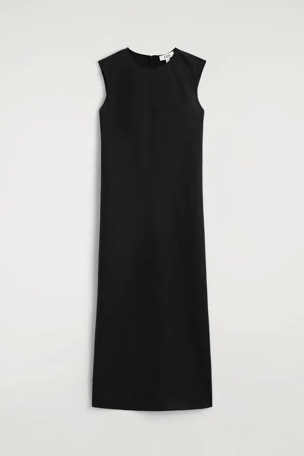 Cos Bias Cut Linen Blend Midi Dress