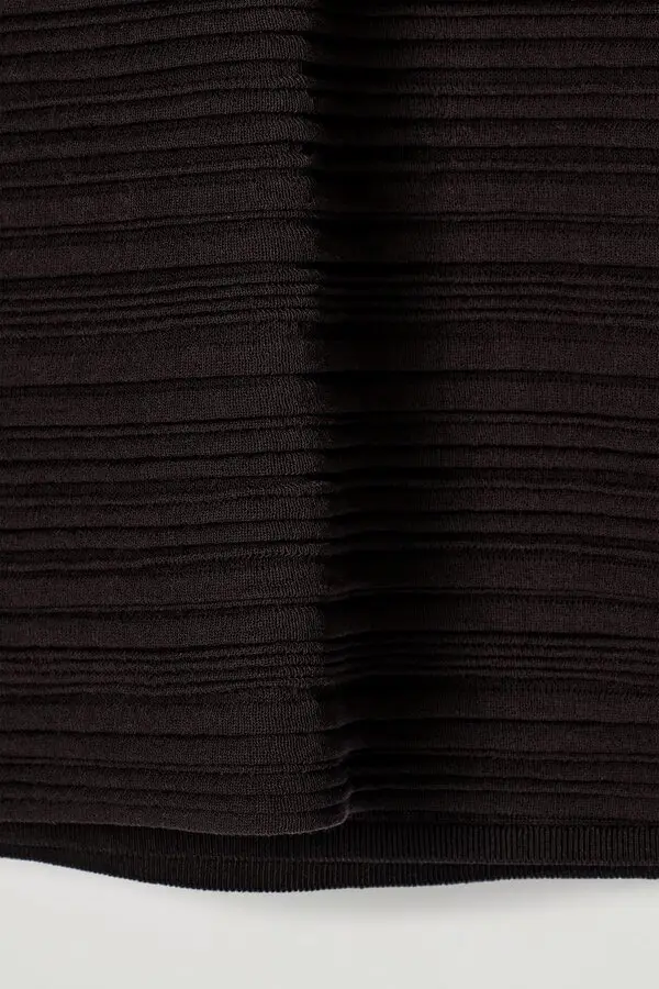 Cos Pleated Knit Mini Dress