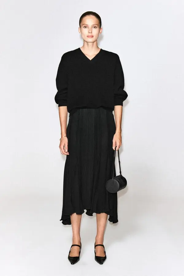 Cos Voluminous Pleated Midi Skirt