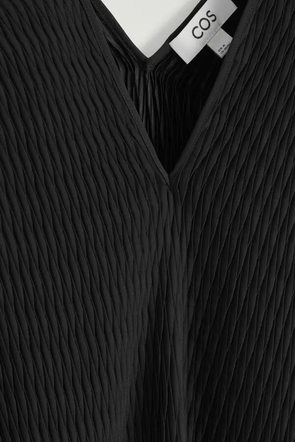 Cos Pleated V-neck Top
