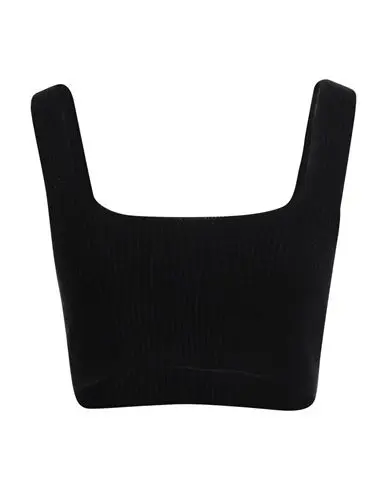 A PAPER KID Knitted Crop Top - Black