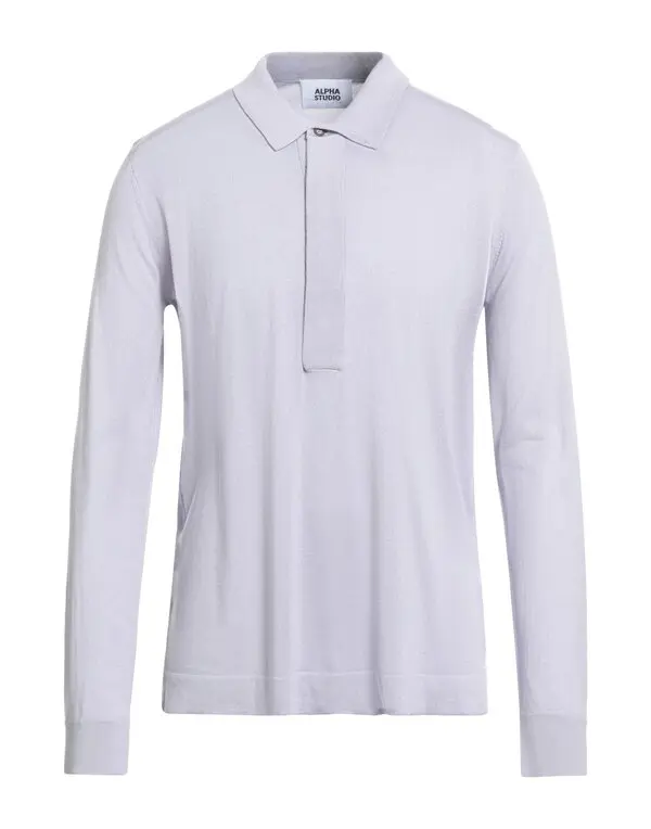 Alpha Studio Mulberry Silk And Cashmere Polo Sweater