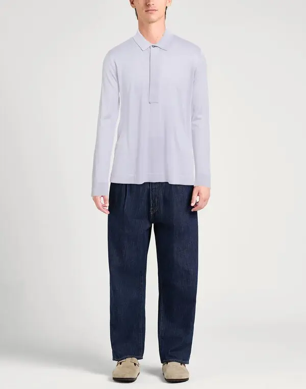 Alpha Studio Mulberry Silk And Cashmere Polo Sweater