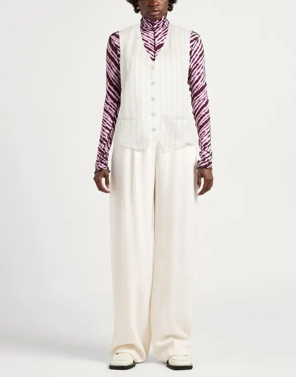CIRCOLO 1901 Tailored Herringbone Vest - Beige