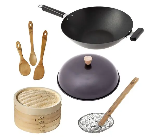 JOYCE CHEN Professional Series Nonstick 14' Wok Bundle - One-color