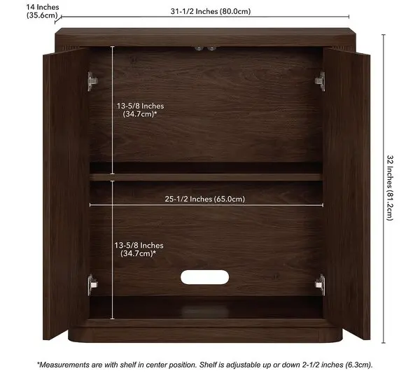 HUDSON&CANAL Easton 32' Wide Rectangular Accent Cabinet