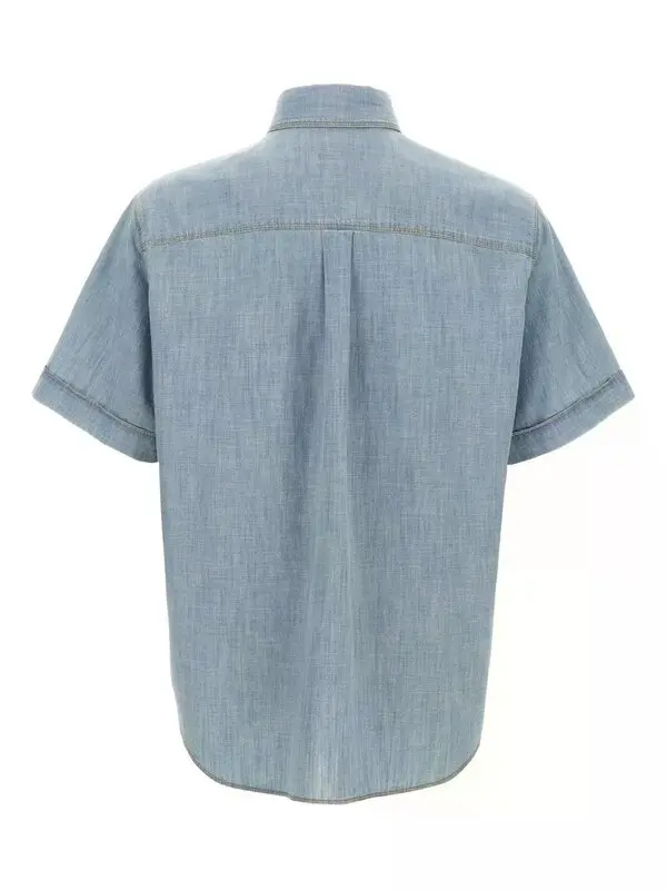 Fendi Chambray Short-sleeve Shirt