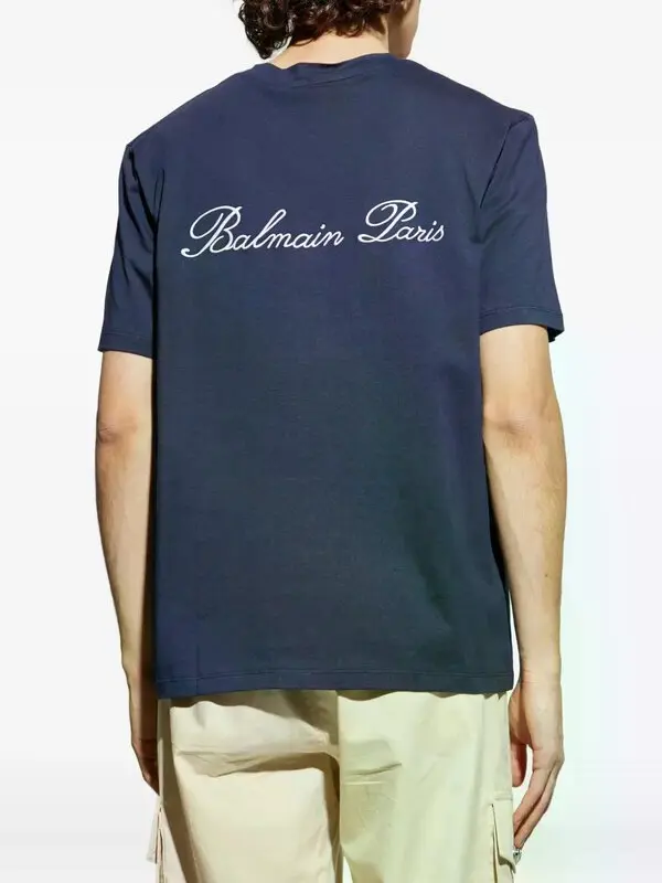 Balmain Embroidered-logo T-shirt