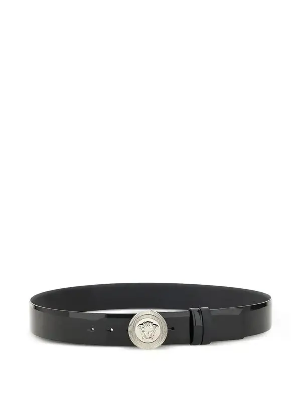 Versace Medusa Head-buckle Belt - Black
