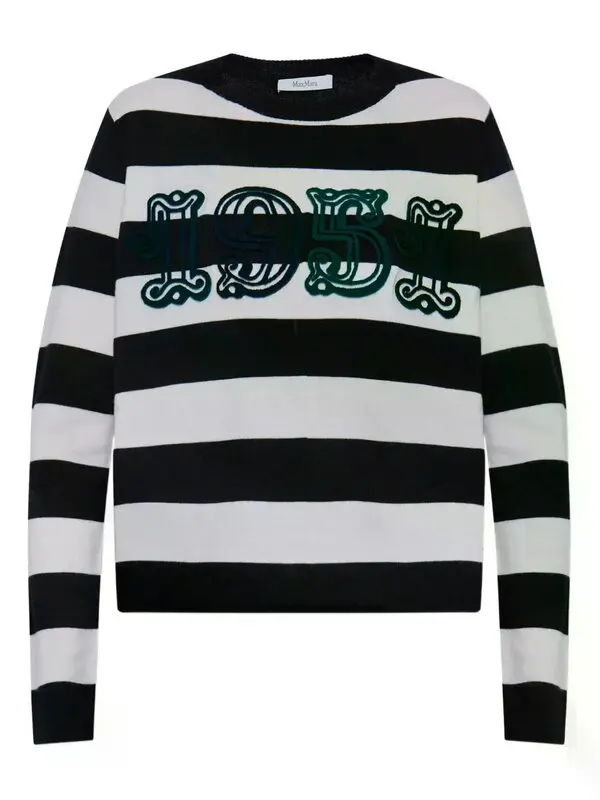 Max Mara Viterbo Striped Sweater - Black