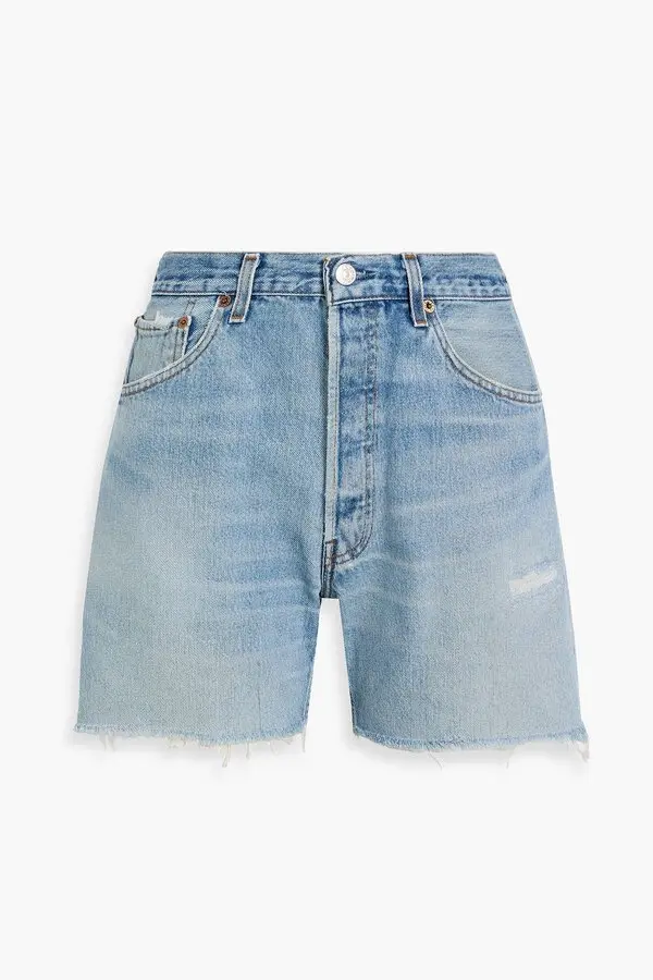 RE/DONE WITH LEVI'S Distressed Denim Shorts