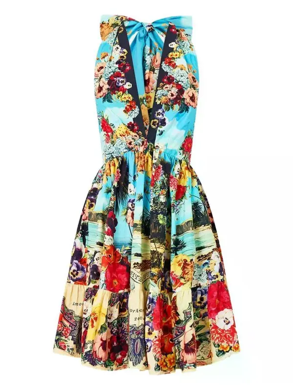 Camilla Floral-print Halter Dress