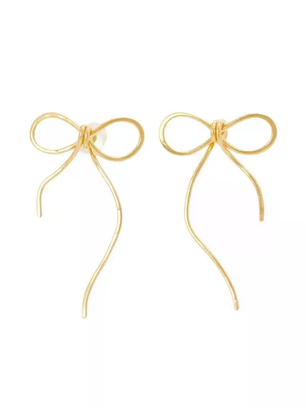 Marni Bow-motif Earrings - Gold