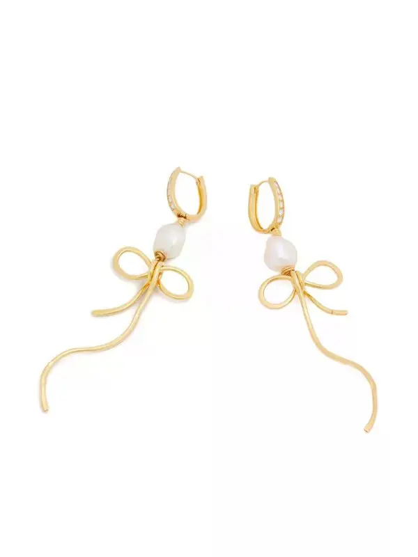 Marni Pearl Bow Drop Earrings