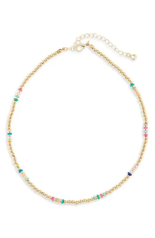 Nordstrom Beaded Necklace - Multi- Gold