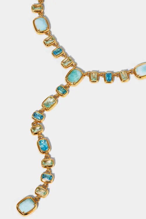 Nadri Cabarete Multi Stone Adjustable Y Necklace