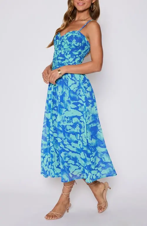 VICI Floral Print Drop Waist Midi Dress