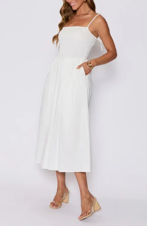 VICI Essential Smocked Cotton Midi Sundress