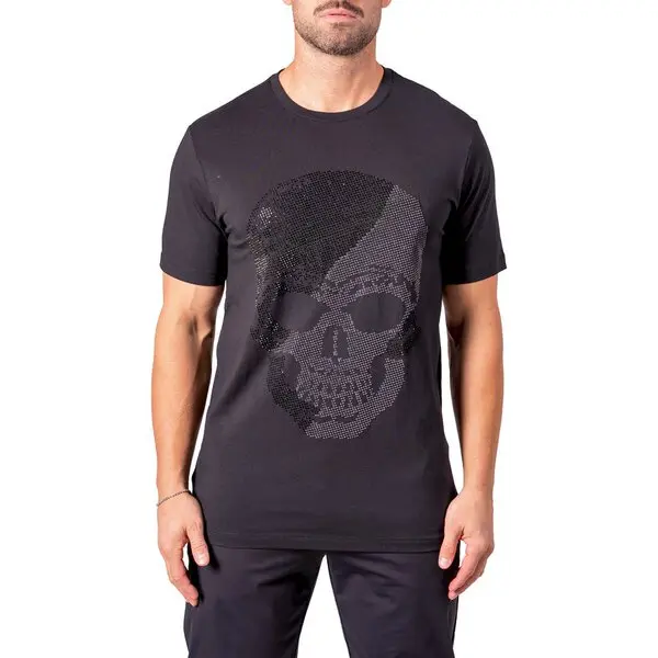 MACEOO Pixel Skull Graphic T-shirt