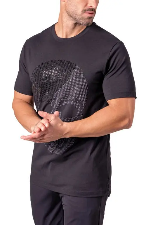 MACEOO Pixel Skull Graphic T-shirt
